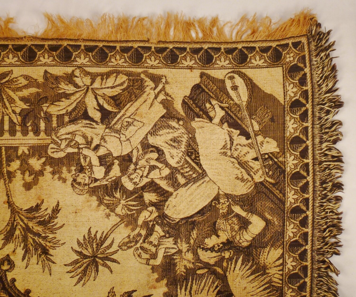 Woven TAPESTRY Tablecloth HAREM Palms Scene Textile Panel Wall - Etsy
