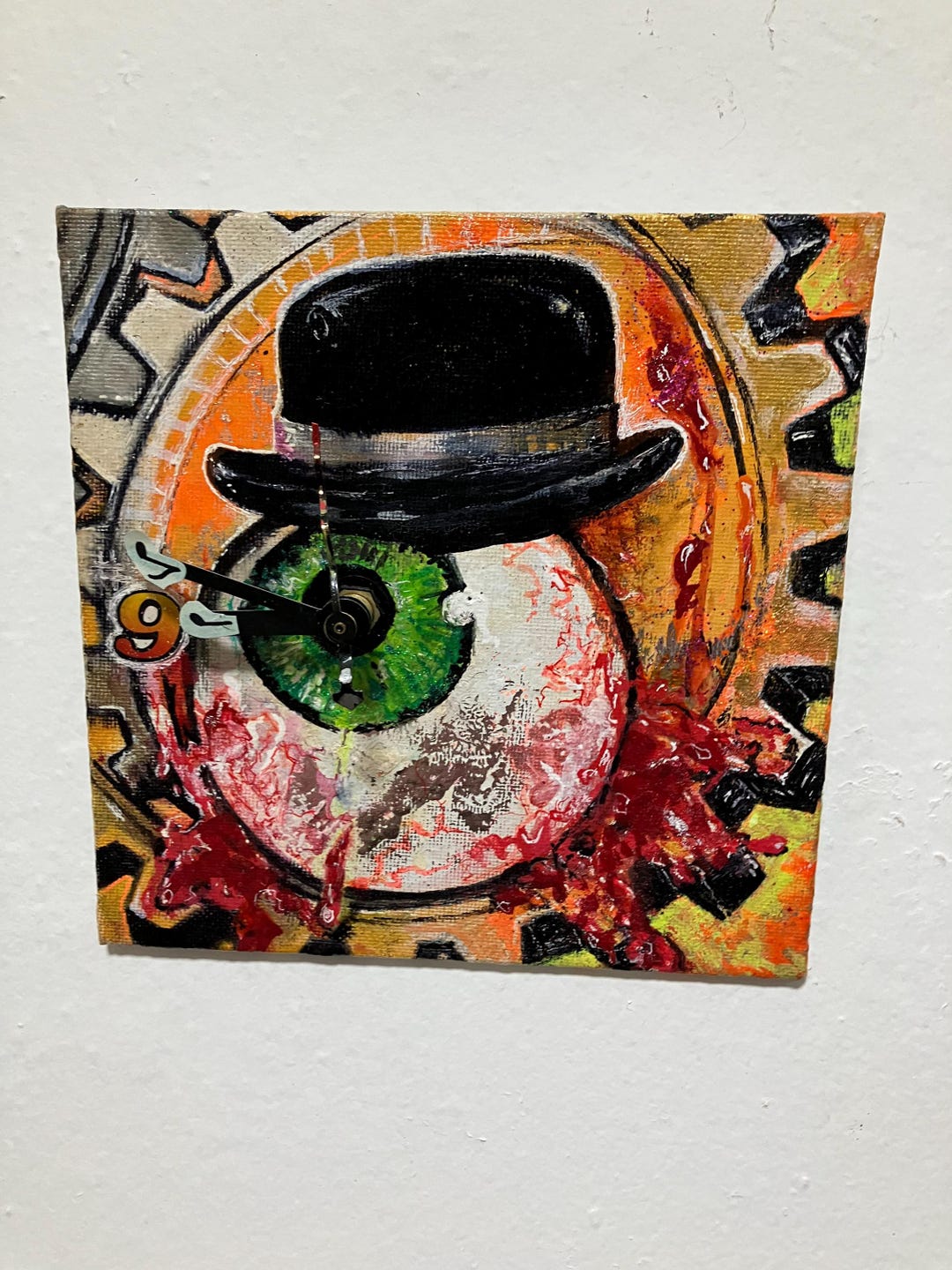 Clockwork Orange Eyeball Clock - Etsy