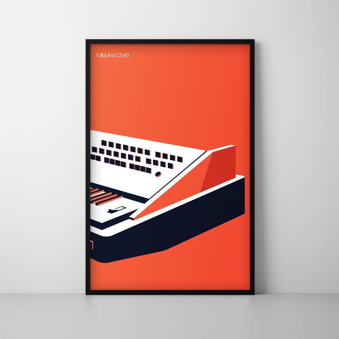 Yamaha CS-80 Synthesizer Instrument Art Print Synth Poster Electronic ...