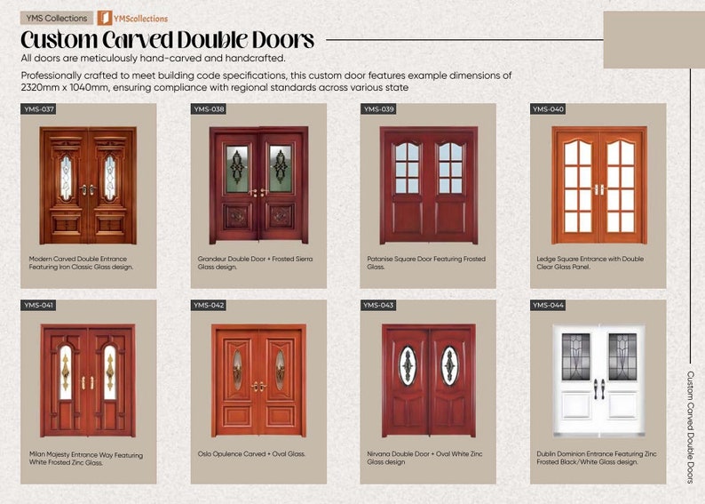 Custom Carved Double Doors Hand Made - Etsy