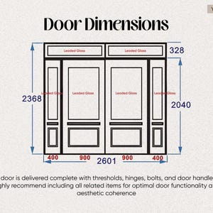 Custom Hand Made Double Entrance Door With Transoms and Sidelights ...