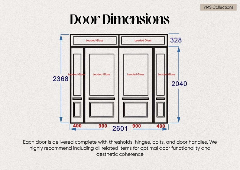 Custom Hand Made Double Entrance Door - Etsy