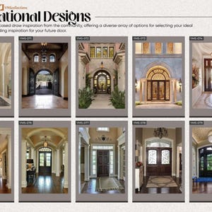 Custom Hand Made Double Entrance Door With Transoms and Sidelights ...