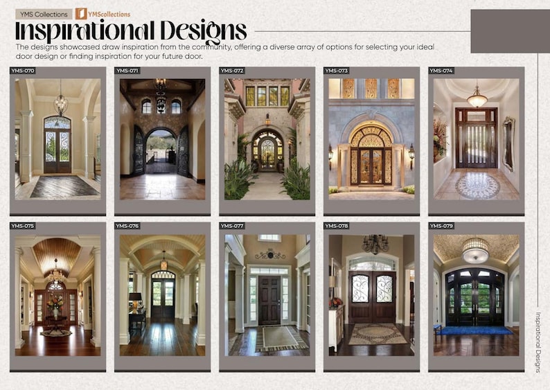 Custom Hand Made Modern Entrance Door Exterior Full Package Shipping ...