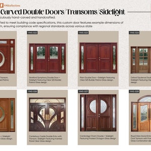 Custom Hand Made Modern Entrance Door Exterior Full Package Shipping ...
