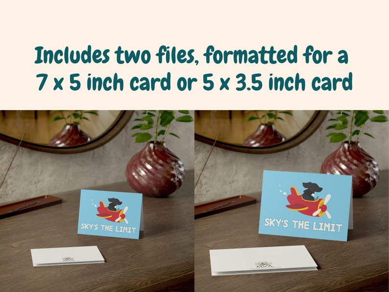 Printable Skys the Limit Card - Graduation Card, New Job Card, Congrats ...