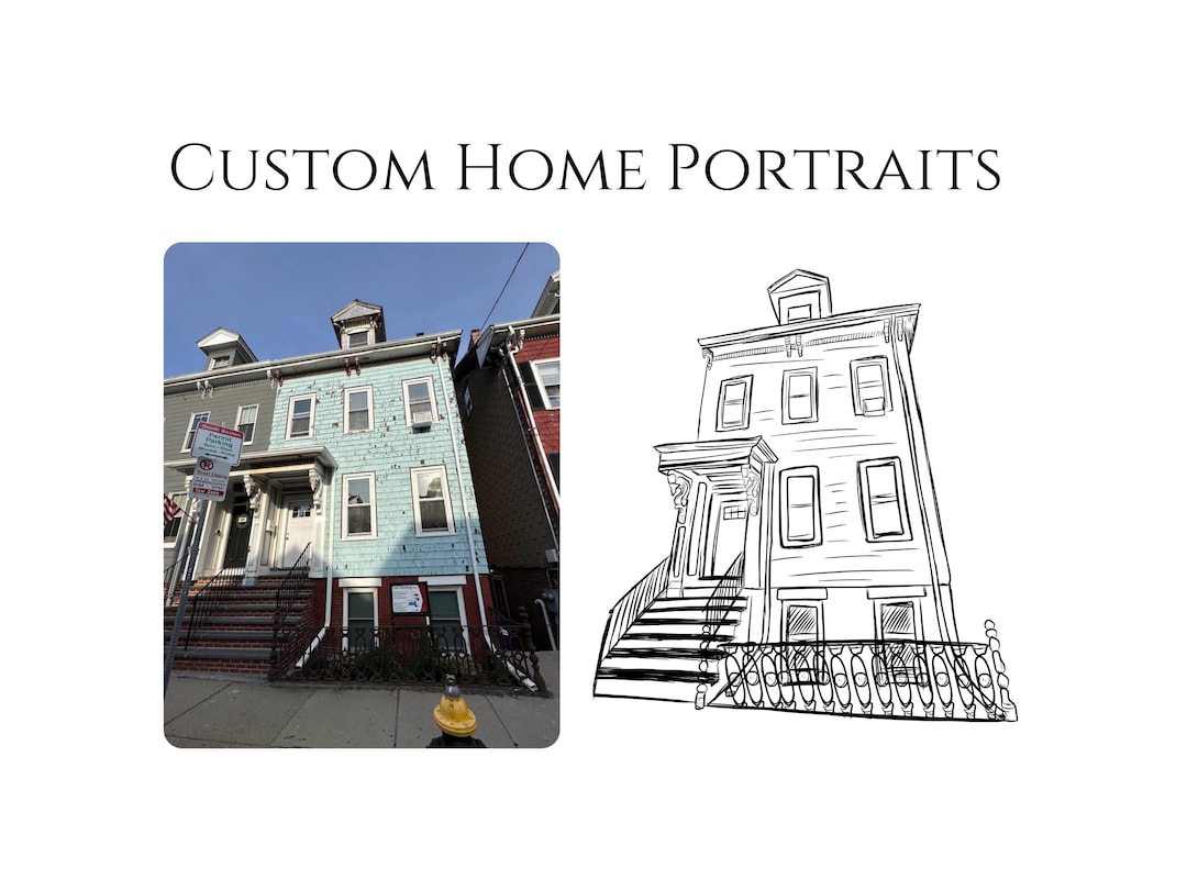 Custom House Vector Illustration, Personalized House Portrait, New Home ...