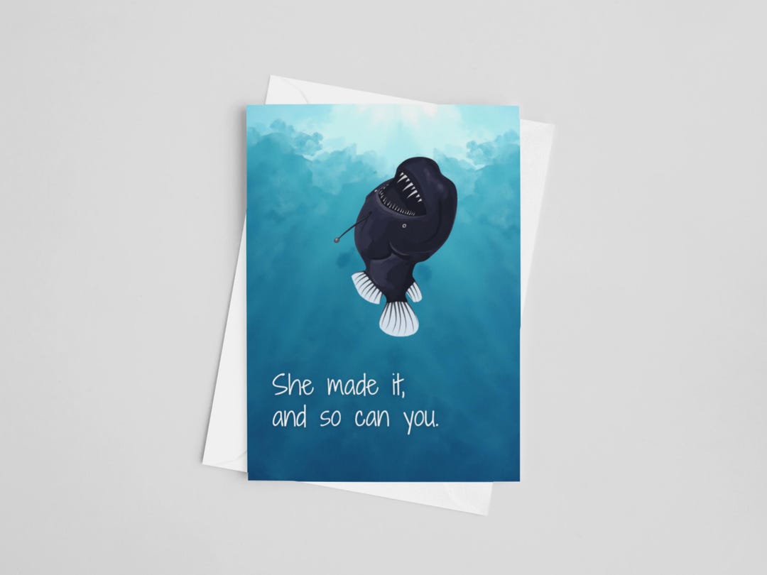 Angler Fish Comes to Surface Greeting Card - Anglerfish, Deep Sea Fish ...
