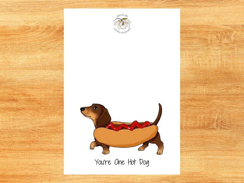 Printable You're One Hot Dog Card - Fathers Day Card, Instant Download ...