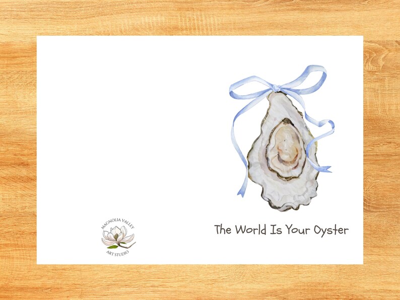 Printable Oyster Greeting Card - Coquette Bday Card, Instant Download ...