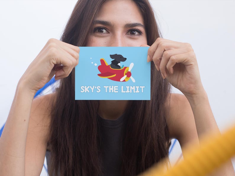 Printable Skys the Limit Card - Graduation Card, New Job Card, Congrats ...