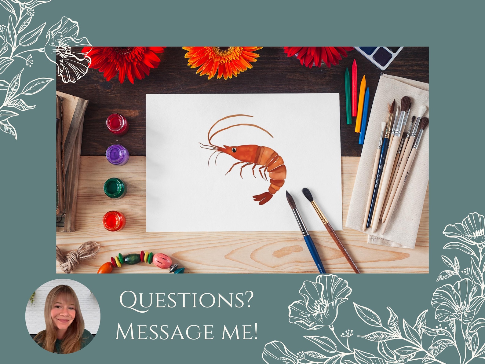 Shrimp Birthday Invitation - Canva Template Invite, Coquette, Baby 1st ...