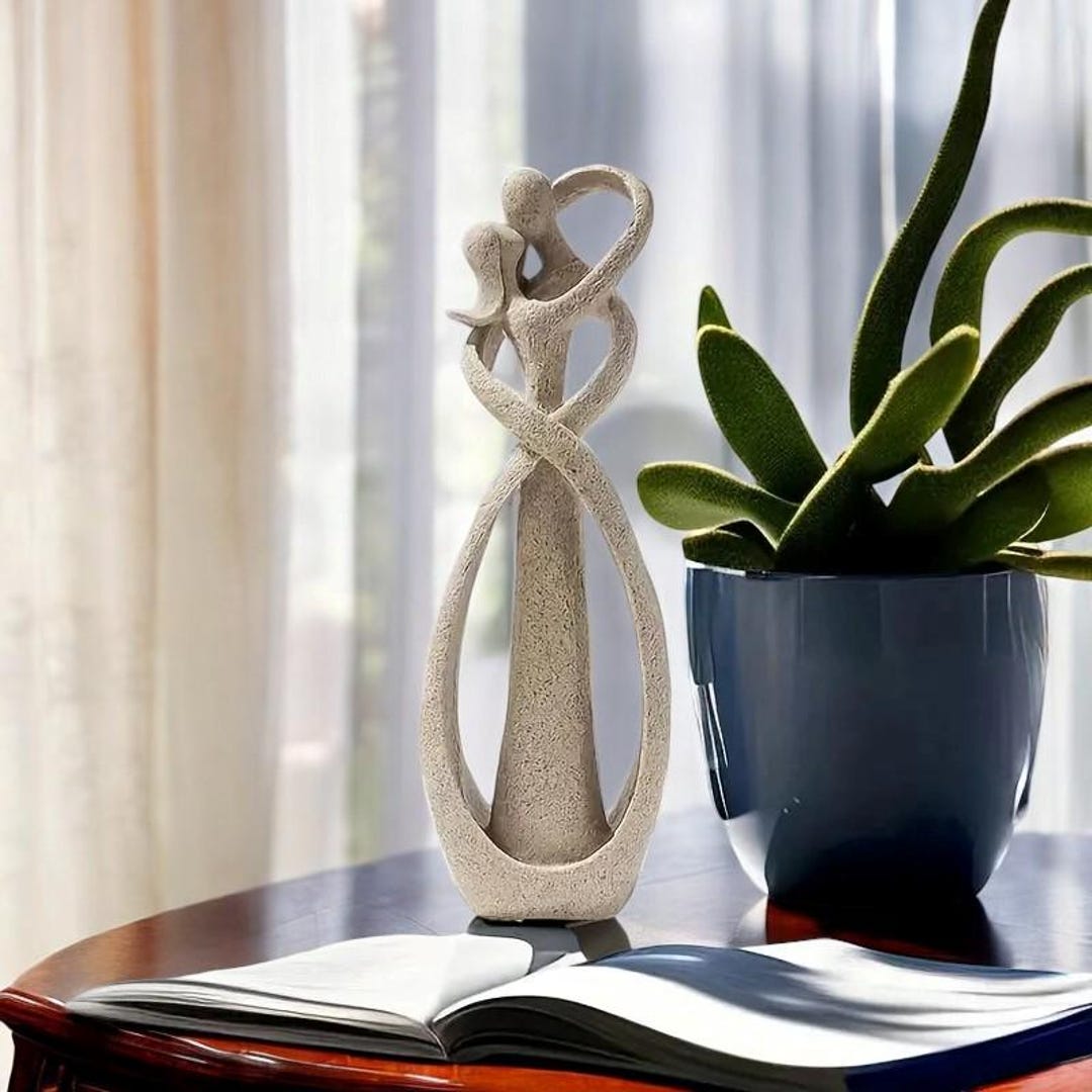 Couple Hug Sculpture • Figurine for Home • Garden Decor • Unique Art ...