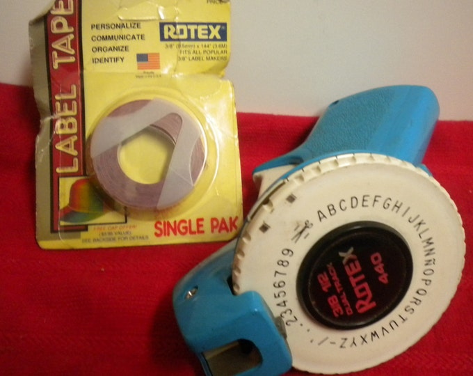 Vintage Rotex Label Maker and Label Tape - Etsy