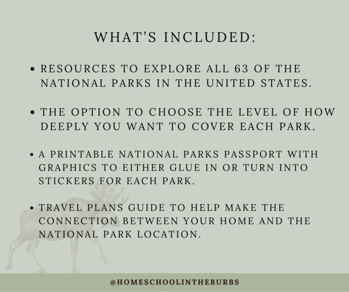 National Parks Homeschool Curriculum | 63 U.S. Parks | Elementary Unit ...