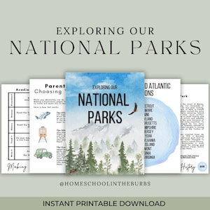 National Parks Homeschool Curriculum | 63 U.S. Parks | Elementary Unit ...