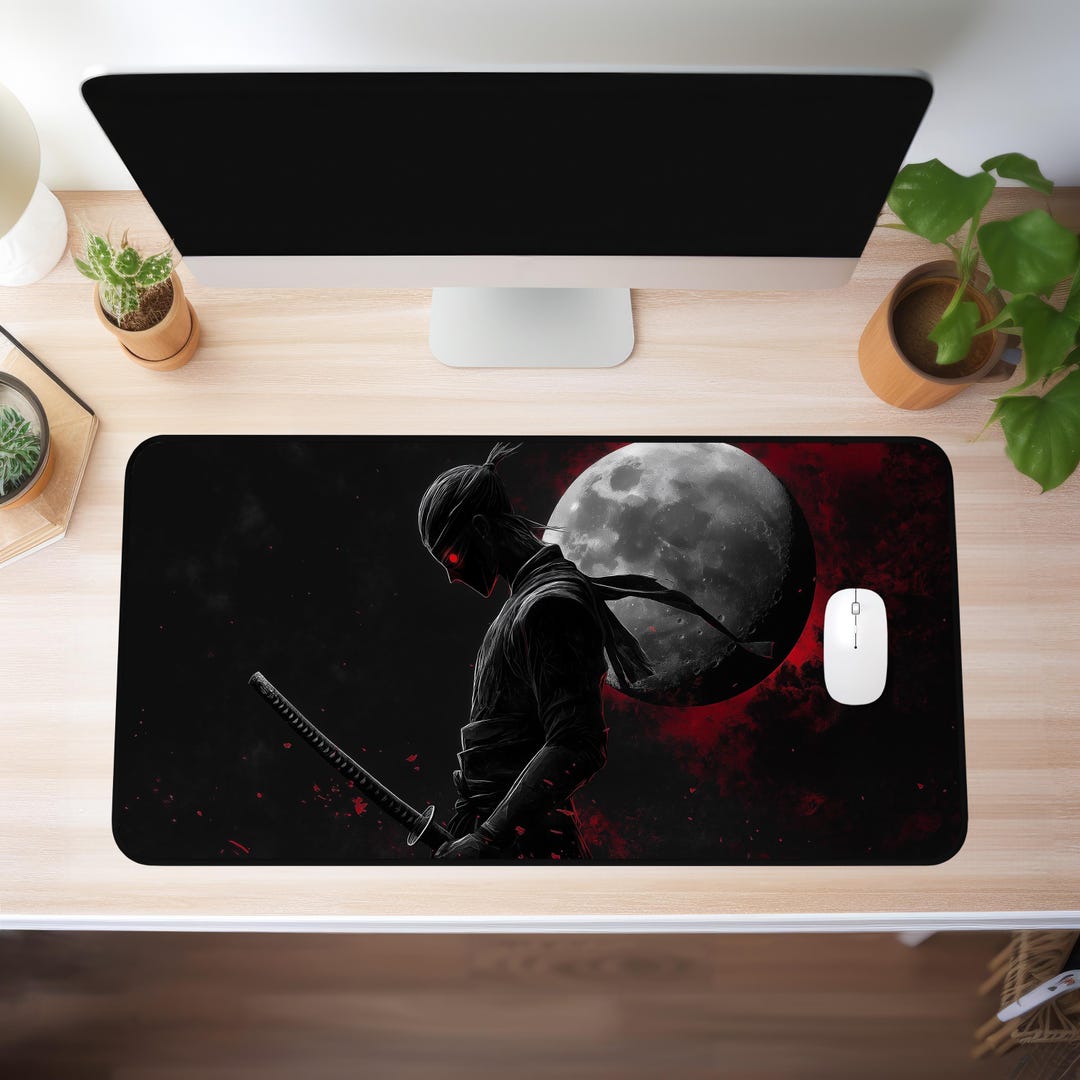 Ninja Warrior Desk Mat, Ninja Warrior Mousepad, XL Mousepad, Anime Desk ...