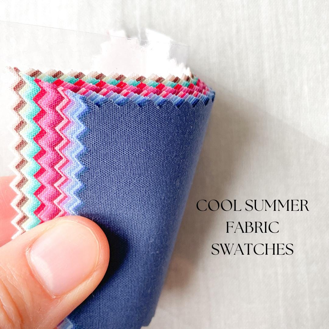 Personalised Tonal Cool (true) Summer Colour Palette Fabric Swatches ...