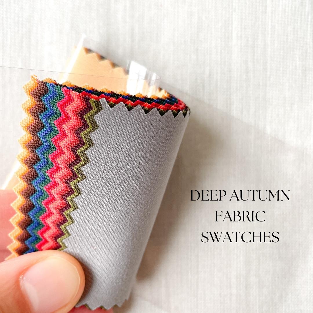 Personalised Tonal Deep Autumn Colour Palette Fabric Swatches | Style ...