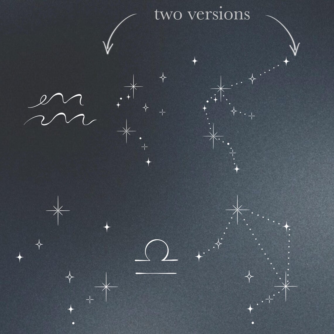 Zodiac Constellations Tattoo Stamps for Procreate • Tattoo Brushes • Zodiac Constellations ...