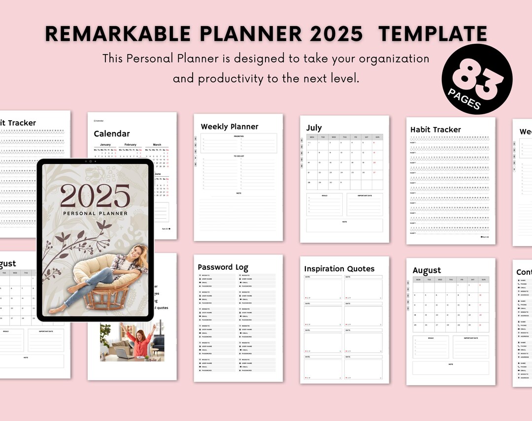Remarkable 2 Planner, Remarkable Calendar, Remarkable Planner ...