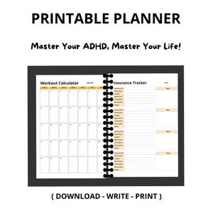 ADHD Lifetime Planner, Goal Setting Workbook, Life Organizer ...