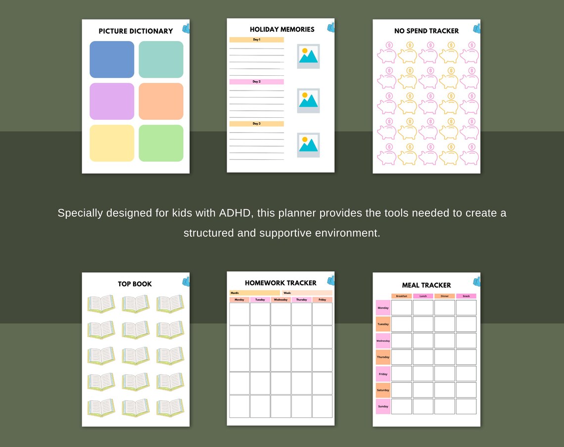 ADHD Kids Planner, ADHD Digital Planner, Adhd Planner Digital ...
