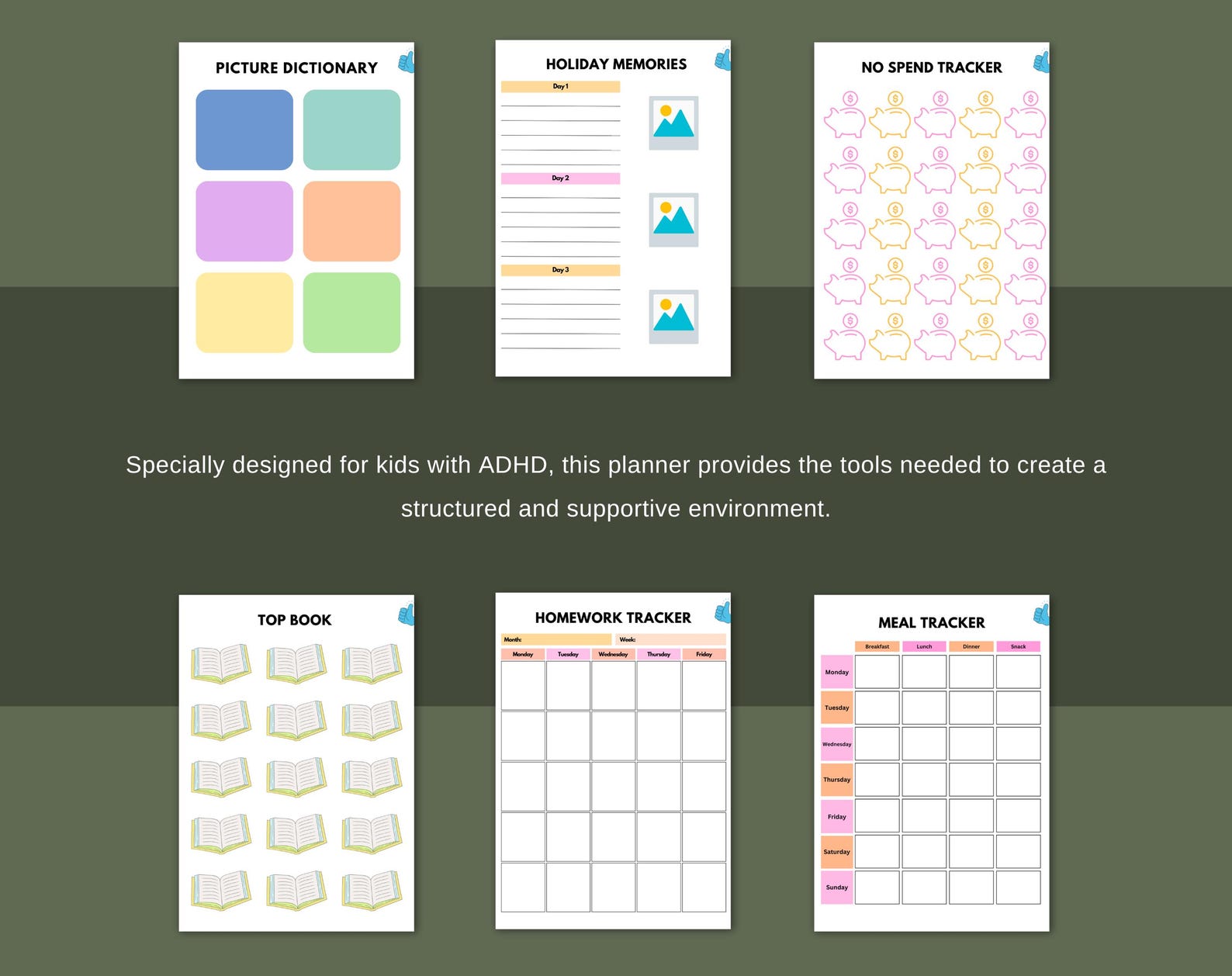 ADHD Kids Planner, ADHD Digital Planner, Adhd Planner Digital ...