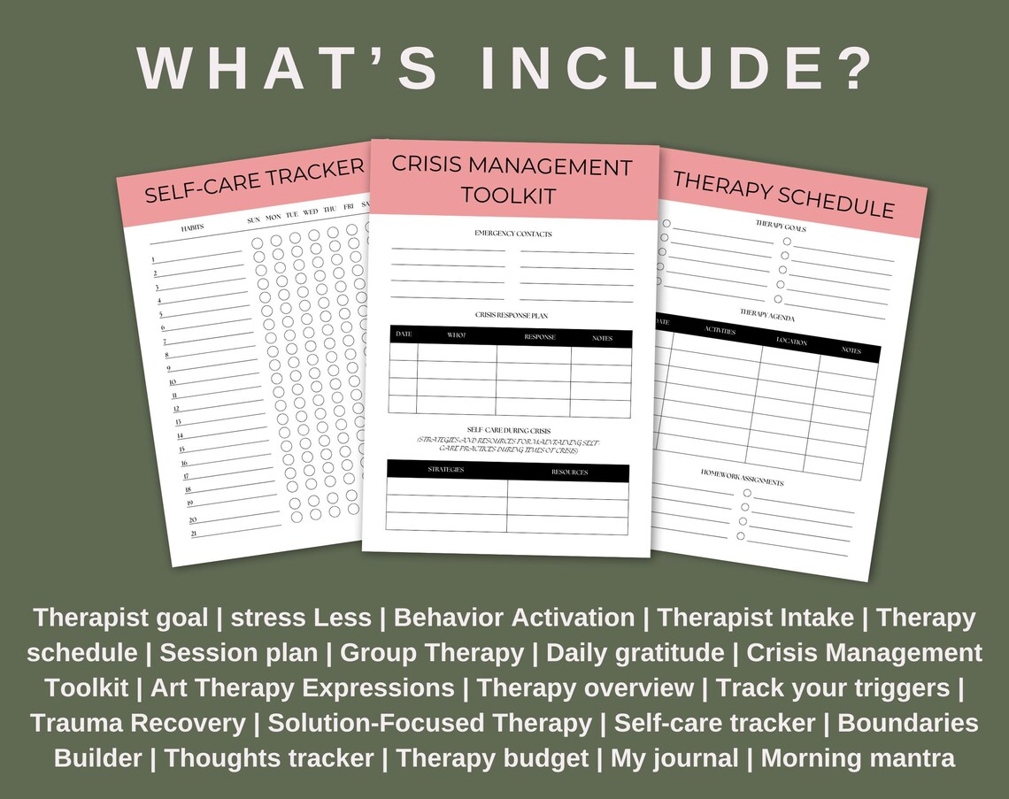 Therapist Planner, Therapy Planner, Therapy Notes, Physical Therapy ...