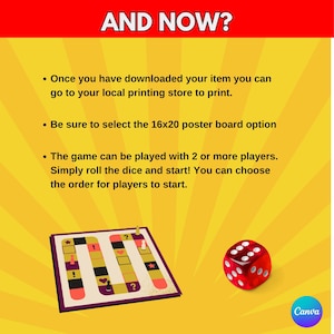 Custom Printable Board Game Template Personalized Game Board DIY Canva ...