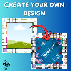 Editable Monopoly Template Canva Gameboard DIY Game Personalized ...