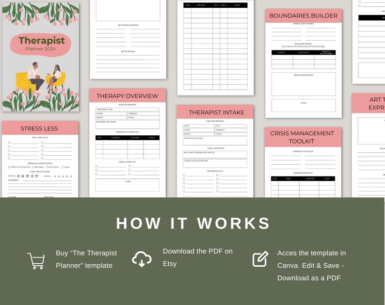 Therapist Planner, Therapy Planner, Therapy Notes, Physical Therapy ...