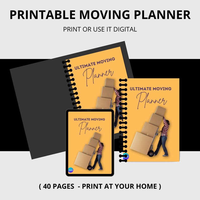 Moving Checklist | Moving Planner | Moving Binder | Moving Out Planner ...