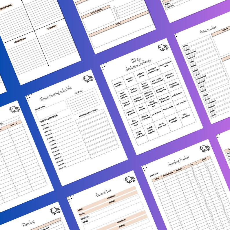 Moving Checklist | Moving Planner | Moving Binder | Moving Out Planner ...