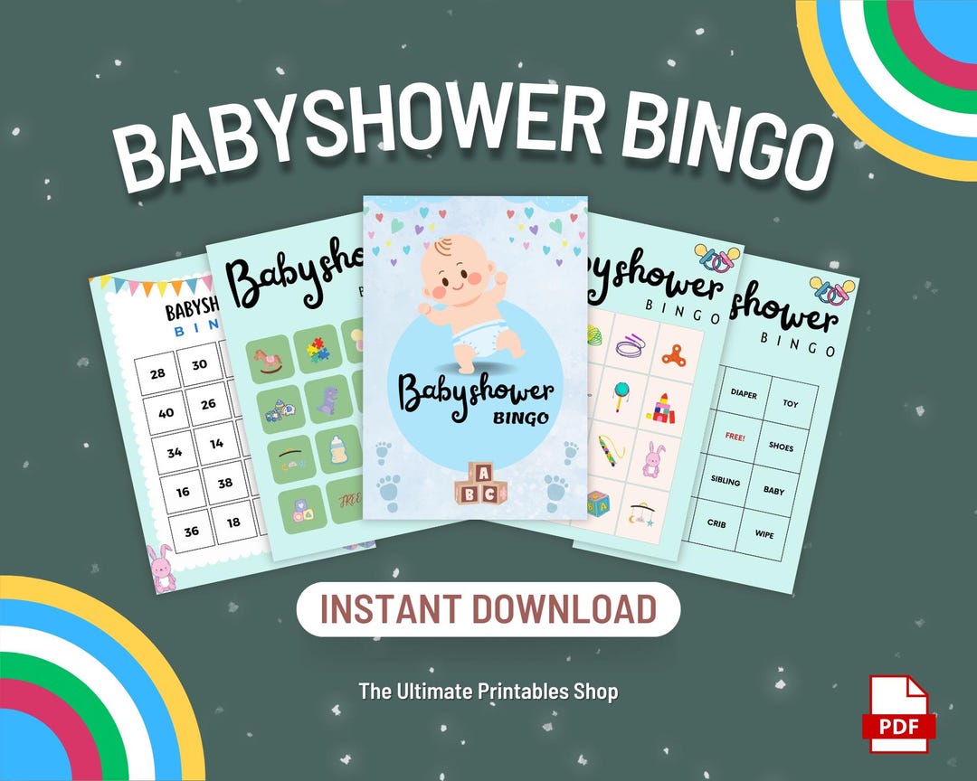 Baby Shower Bingo, Baby Shower Game, Printable Bingo, Baby Shower ...