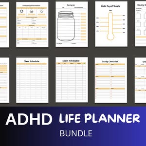 ADHD Lifetime Planner, Goal Setting Workbook, Life Organizer ...