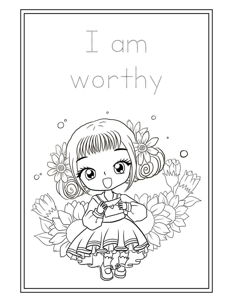 Affirmation Coloring Pages for Girls Power Coloring Pages Printable ...