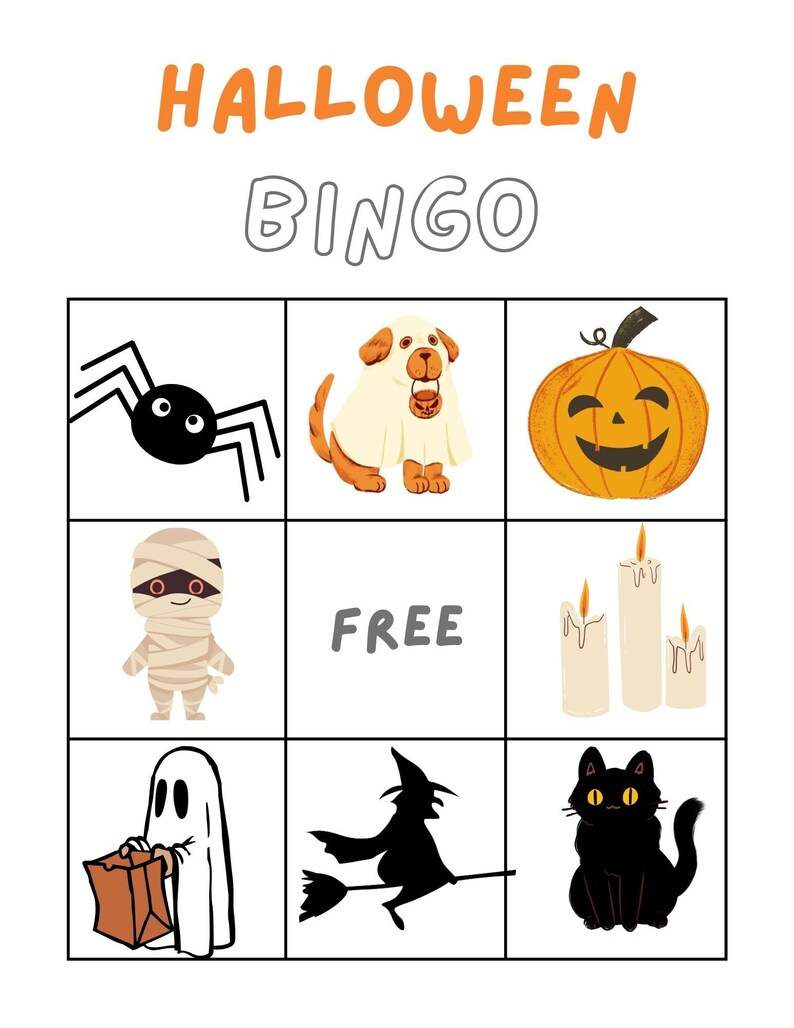 Halloween Bingo for Kids Printable Bingo Classroom Bingo Cute Halloween ...