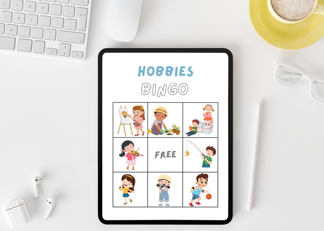 Hobbies Bingo for Kids Classroom Bingo Printable Bingo for Kids for ...