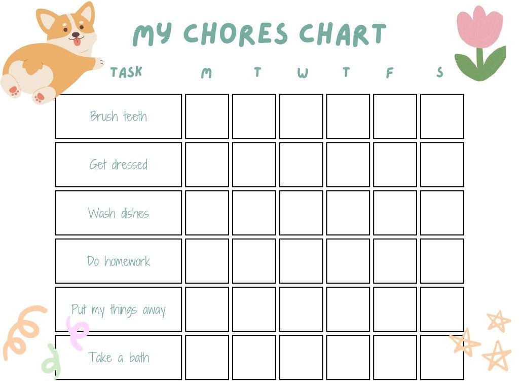 Chores Chart Bundles for Kids Motivation Chore Chart for Kids ...