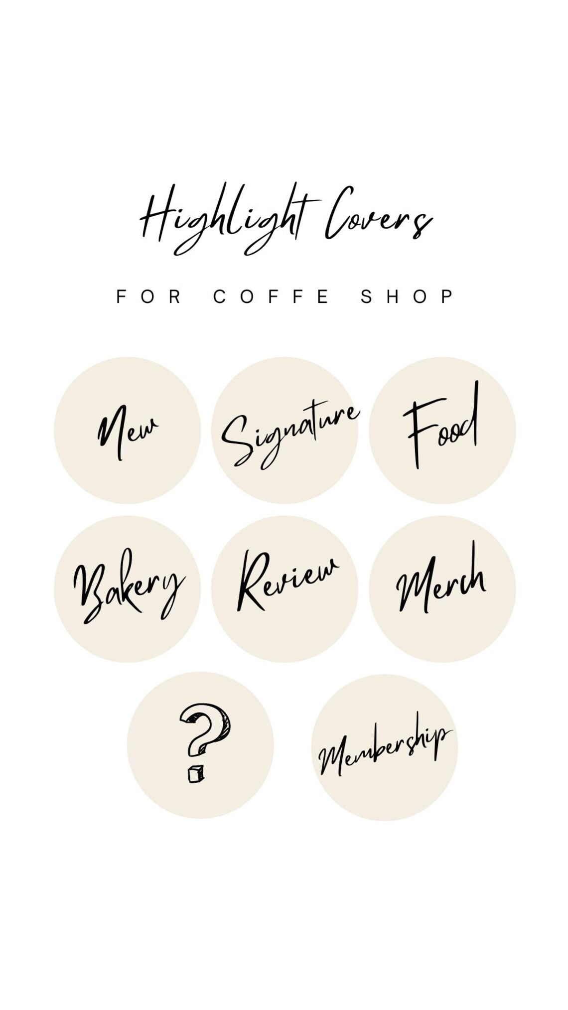 Instagram Highlights Cover Aesthetic Highlights Cover for Coffee Shop ...