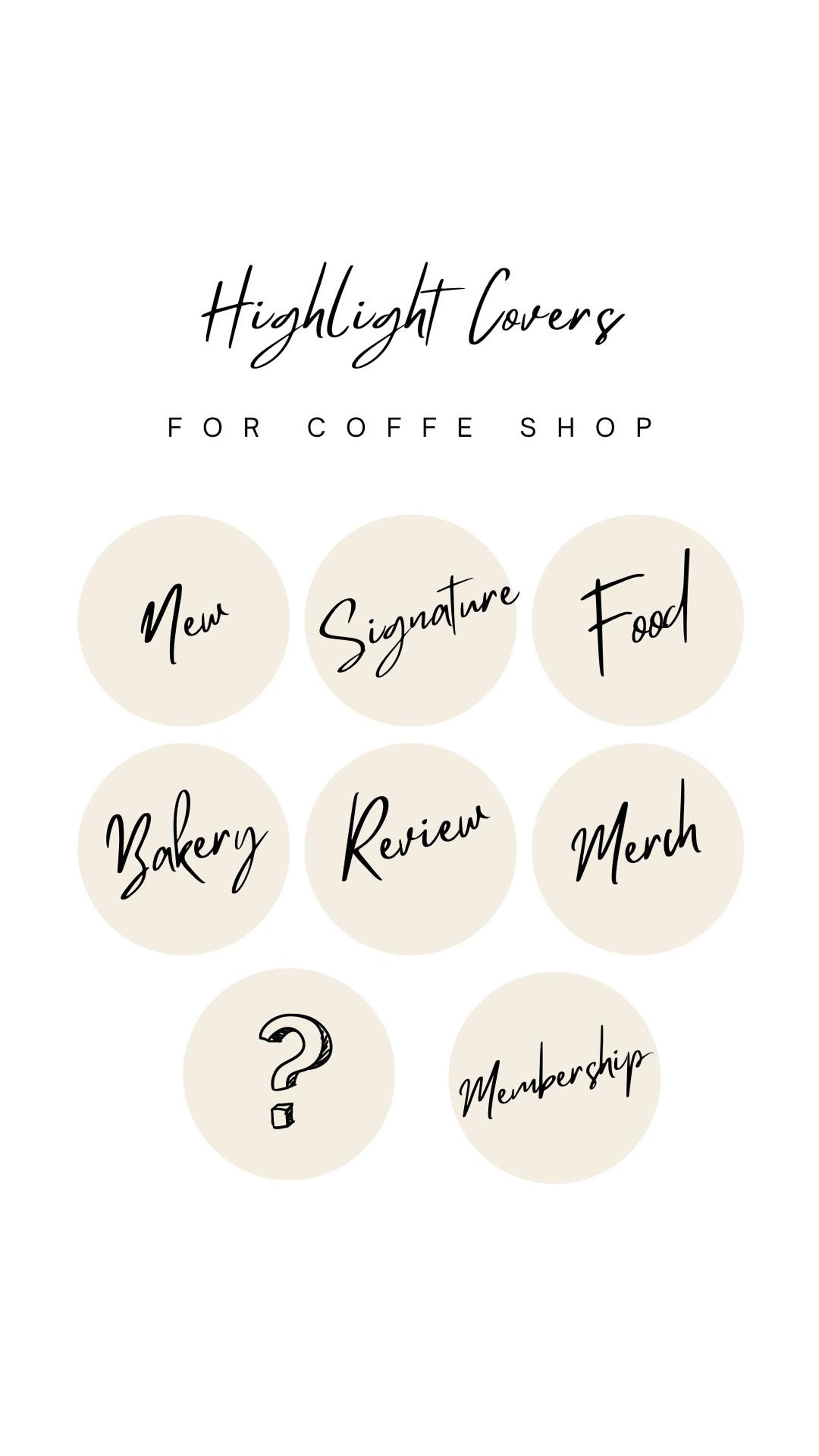Instagram Highlights Cover Aesthetic Highlights Cover for Coffee Shop ...