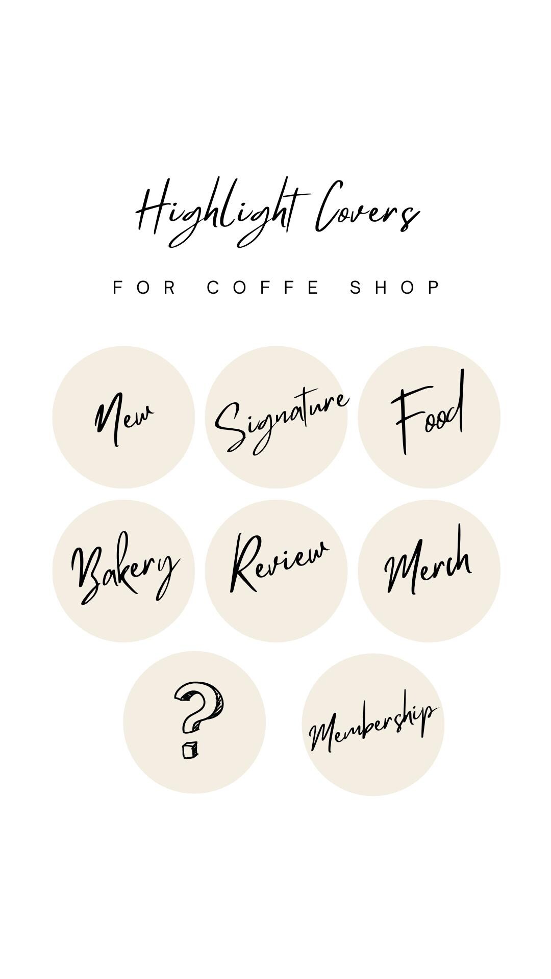 Instagram Highlights Cover Aesthetic Highlights Cover for Coffee Shop ...