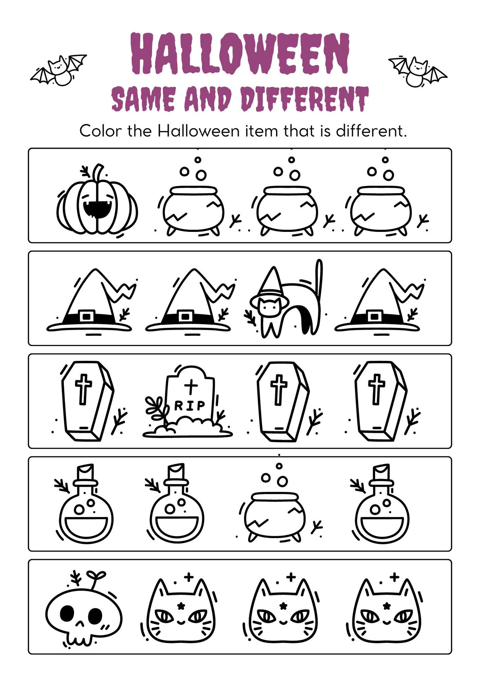 Halloween Activities Pages for Kids Halloween Activities Coloring ...