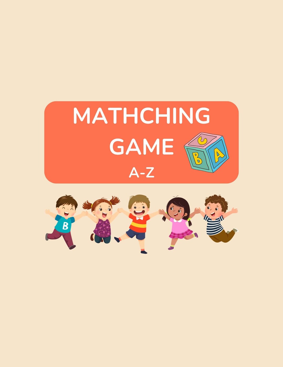 A-Z Matching Game for Kids, Preschool Activity Matching Activity Animal ...