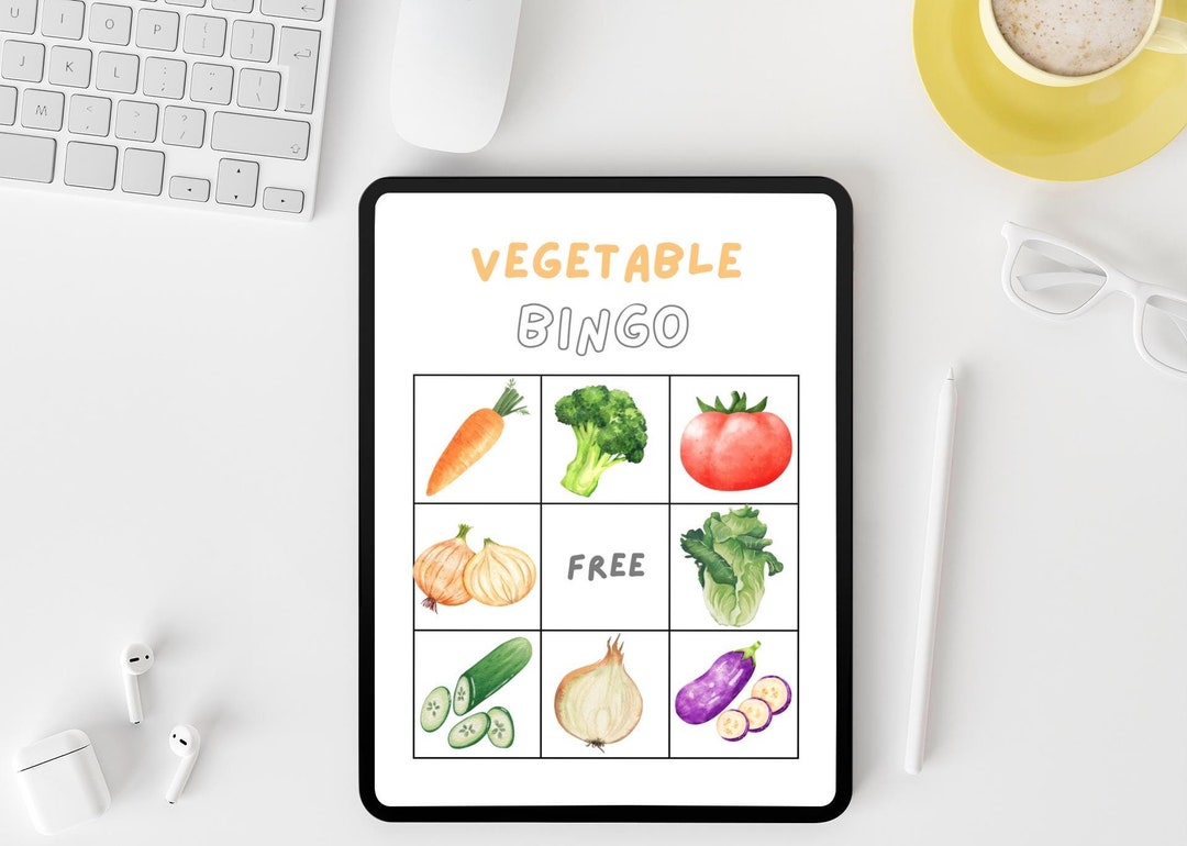 Vegetable Bingo for Kids Classroom Bingo Activities for Kids Toddlers ...