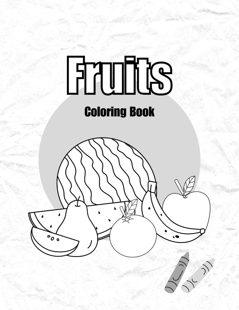 Fruit Coloring Pages for Kids, Toddlers, Preschool Homeschool Activity ...