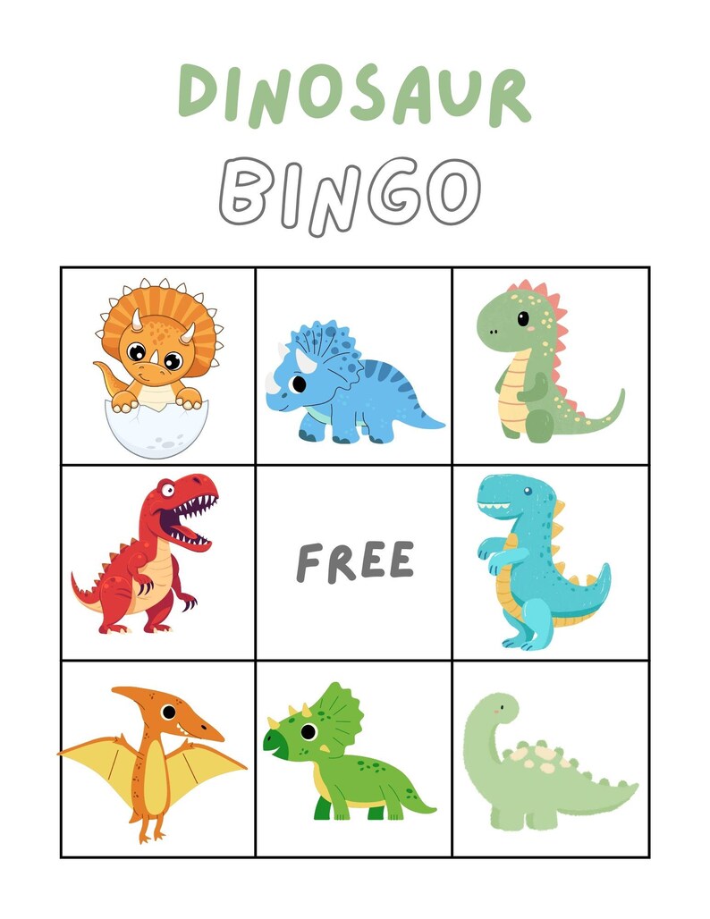 Dinosaur Bingo for Kids Classroom Bingo Activities Printable Bingo ...