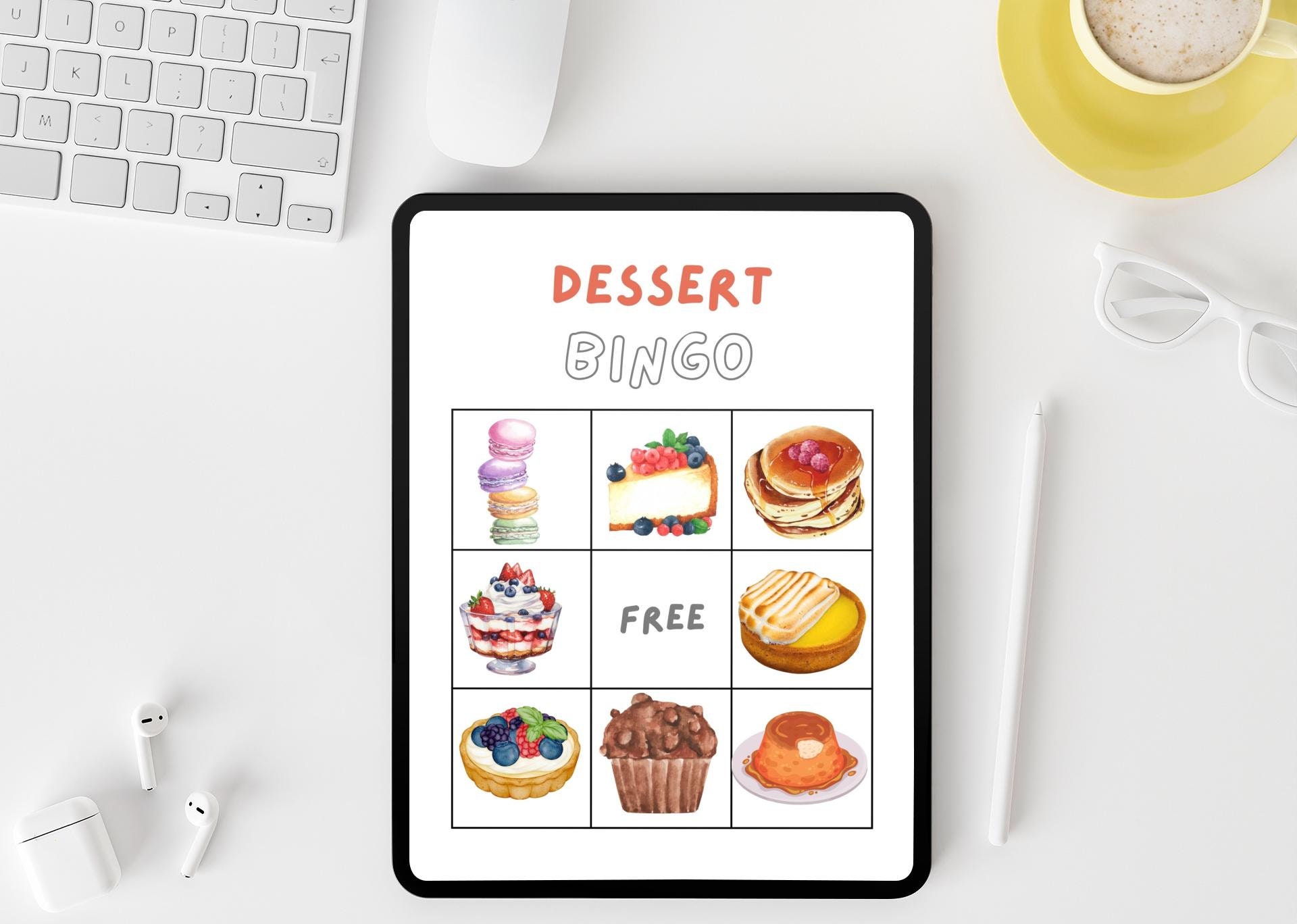 Dessert Bingo Classroom Bingo for Preschool for Kids for Teacher ...