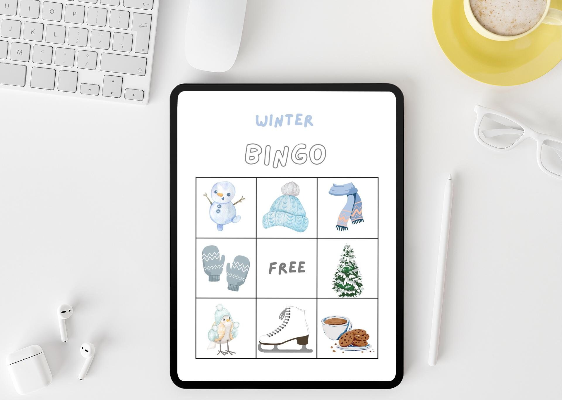 Winter Bingo Game for Kids Printable Bingo for Kids Classroom Bingo ...